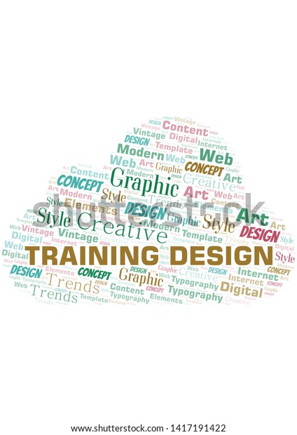 Training Design Word Cloud Wordcloud Made Stock Vector (Royalty Free ...