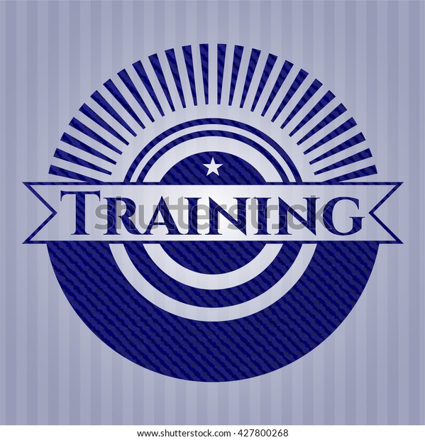 Training Emblem Denim High Quality Background Stock Vector (Royalty ...