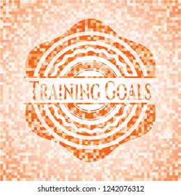 Training Goals Abstract Orange Mosaic Emblem Stock Vector (Royalty Free ...