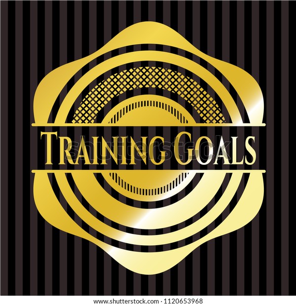 Training Goals Gold Emblem Stock Vector (Royalty Free) 1120653968 ...