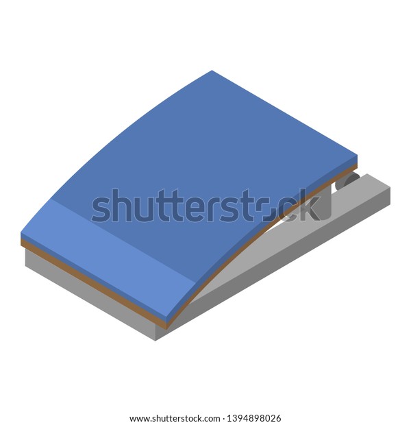 Training Gymnastic Springboard Icon Isometric Training: vector de stock ...