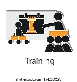 Training Icon On White Background Creative Stock Vector (Royalty Free ...