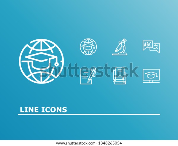 Training Icon Set Digital Education Language: เวกเตอร์สต็อก (ปลอดค่า ...