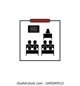 Training Icon Teacher Learner Classroom Presentation Stock-vektor ...