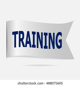 Training Label Silver Ribbon Badge Vector: vector de stock (libre de ...