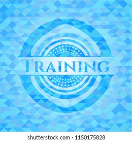 Training Light Blue Emblem Triangle Mosaic Stock Vector (Royalty Free ...