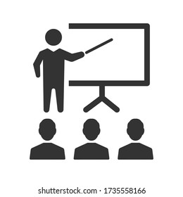Vektor Stok Training Presentation Icon On White Background (Tanpa ...