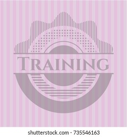 Training Retro Pink Emblem Stock Vector (Royalty Free) 735546163 ...