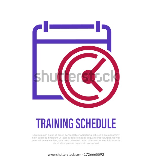 Training Schedule Online Learning Calender Timer Stock Vector (Royalty ...