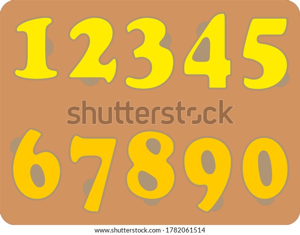 Training Set Playing Numbers Game Development Stock Vector (Royalty ...