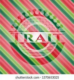 Trait Christmas Emblem Background Stock Vector (Royalty Free ...