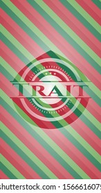 Trait Christmas Style Emblem Vector Illustration Stock Vector (Royalty ...
