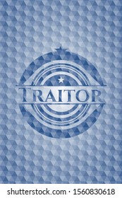 Traitor Blue Badge Geometric Pattern Background Stock Vector (Royalty ...