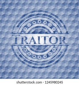 Traitor Blue Emblem Geometric Background Stock Vector (Royalty Free ...