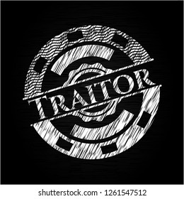 Traitor Chalk Emblem Written On Blackboard Stock Vector (Royalty Free ...