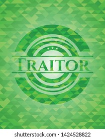 Traitor Green Emblem Mosaic Background Vector Stock Vector (Royalty ...
