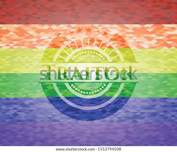 Traitor Lgbt Colors Emblem Vector Illustration Stock Vector (Royalty ...