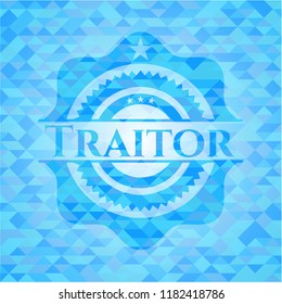 Traitor Light Blue Emblem Triangle Mosaic Stock Vector (Royalty Free ...