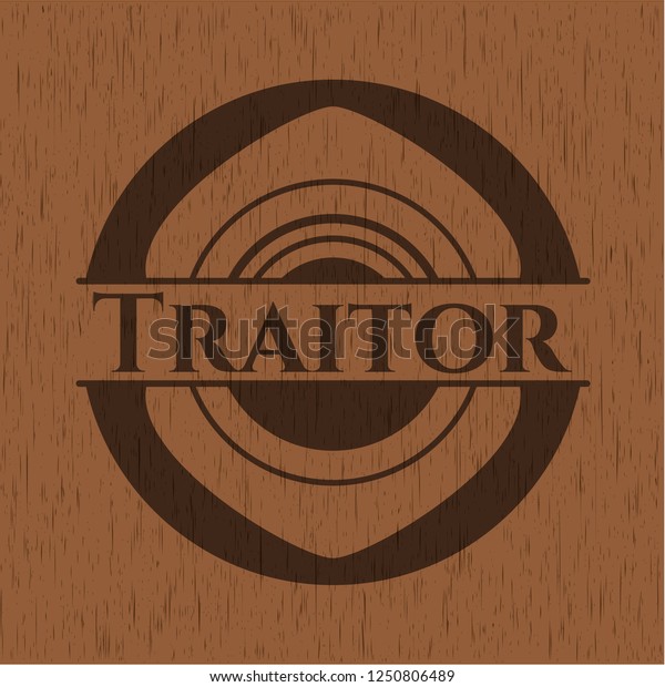 Traitor Wood Emblem Retro Stock Vector (Royalty Free) 1250806489 ...