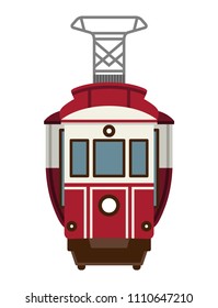 Tram Clip Art Front View: vector de stock (libre de regalías ...