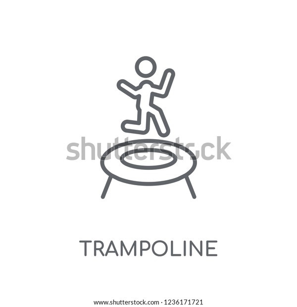 Trampoline Linear Icon Modern Outline Trampoline: vector de stock ...