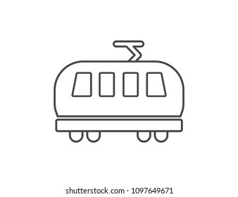 Tramway Icon On White Background Stock Vector (Royalty Free) 1097649671 ...
