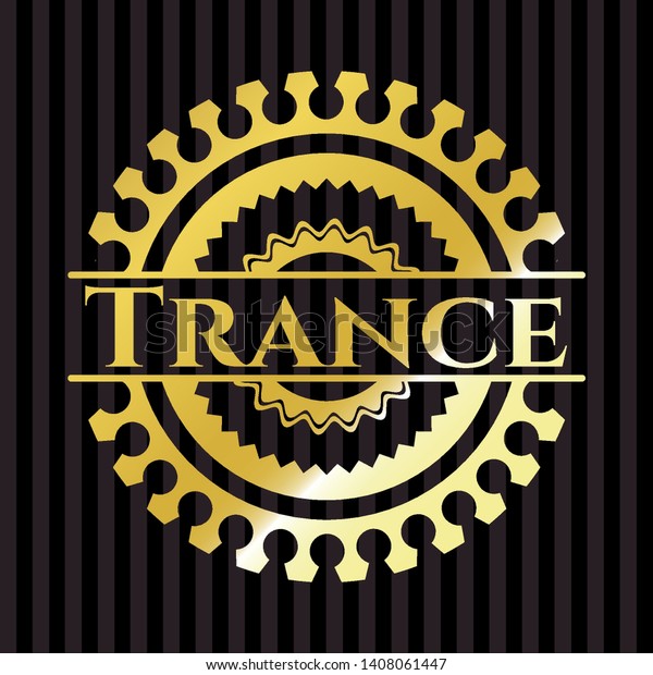 Trance Golden Badge Vector Illustration Detailed Stock Vector (Royalty ...