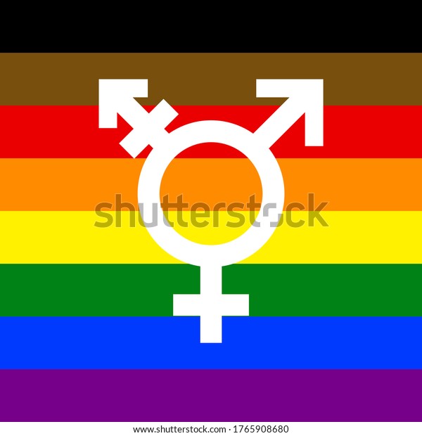 Trans Sign On Lgtbq Background Vector Stock Vector (Royalty Free ...