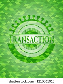 Transaction Green Emblem Mosaic Background Stock Vector (Royalty Free ...