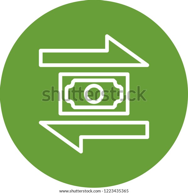 Transaction Line Circle Icon Stock Vector (Royalty Free) 1223435365 ...