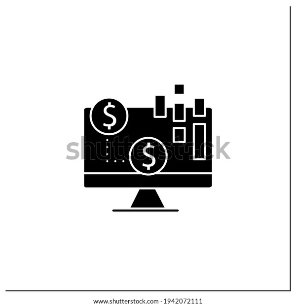 Transactional Data Glyph Icon Documents Exchange Stock Vector (Royalty ...