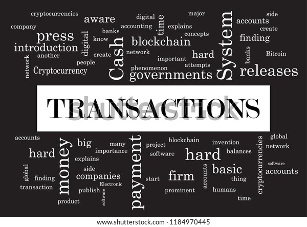 Transactions Collage Words Vector Illustration Stock Vector (Royalty ...