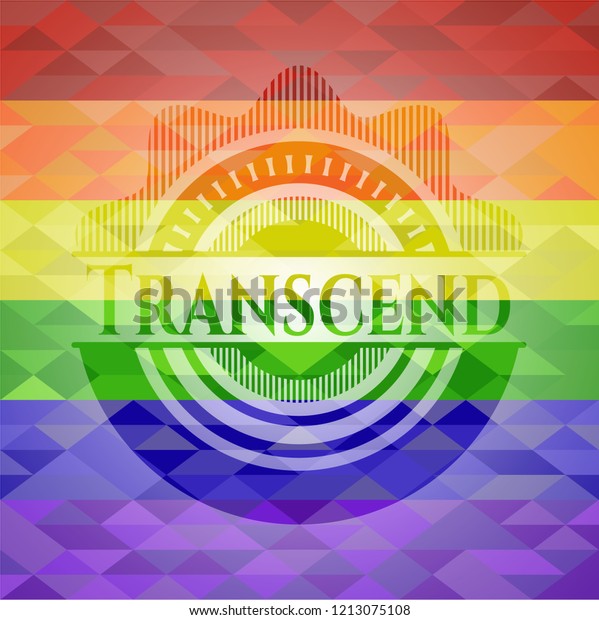 Transcend Emblem On Mosaic Background Colors Stock Vector (Royalty Free ...
