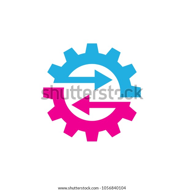 Transfer Gear Logo Icon Design Stock Vector (Royalty Free) 1056840104