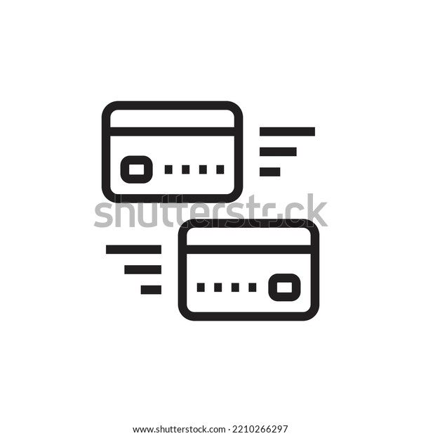Transfer Icon Transfer By Debit Card Stock Vector (Royalty Free ...