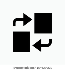 Transfer Icon Switch Transaction Exchange Vector Stock Vector (Royalty ...