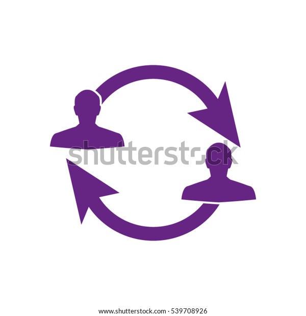Transfer People Arrows Icon Vector Illustration Stock Vector (Royalty ...