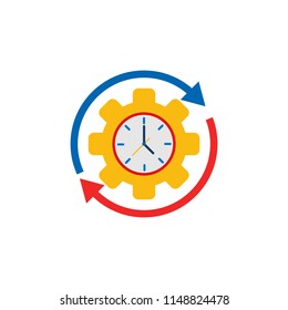 Transfer Time Service Logo Icon Design Stock Vector (Royalty Free ...