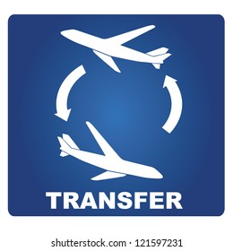 Transferring Plane Signage Stock Vector (Royalty Free) 121597231 ...