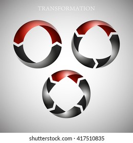 Transformation Info Graphic Vector Icon Vector Stock Vector (Royalty ...