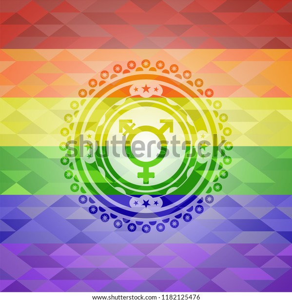 Transgender Icon Inside Emblem On Mosaic Stock Vector (Royalty Free ...