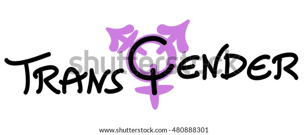 Transgender Logo Letters Corresponding Symbol Isolated Arkivvektor ...