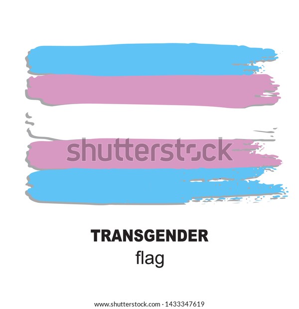Transgender Pride Flag Isolated On White Stock Vector (Royalty Free ...