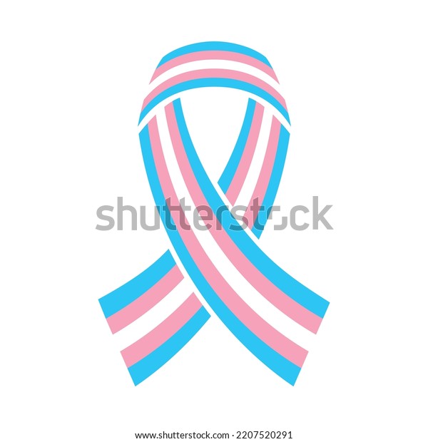 Transgender Pride Ribbon Flag Icon Vector Stock Vector (Royalty Free ...