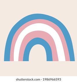 Transgender Rainbow Flag On Beige Isolated Stock Vector (Royalty Free ...