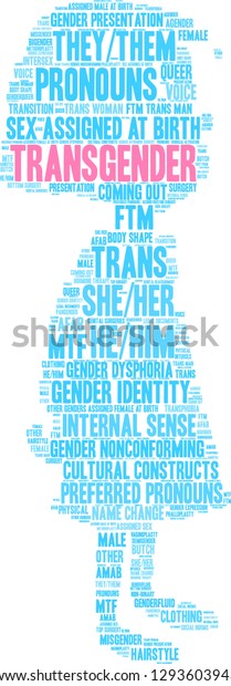 Transgender Word Cloud On White Background Stock Vector (Royalty Free ...