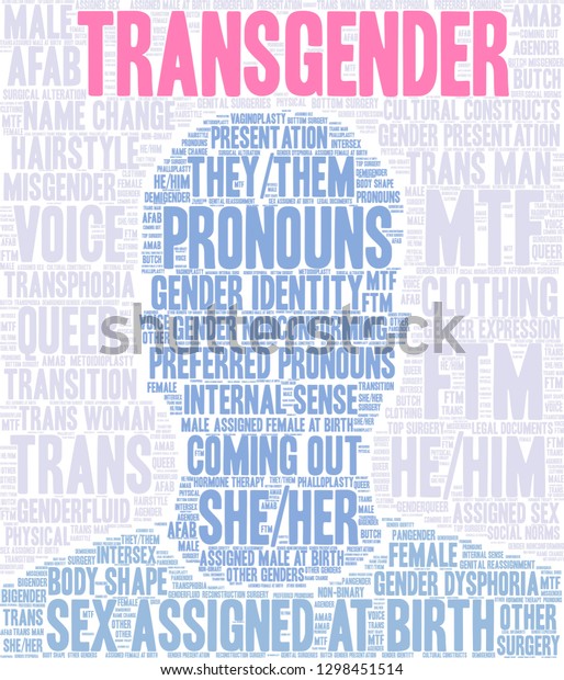 Transgender Word Cloud On White Background Stock Vector (Royalty Free ...