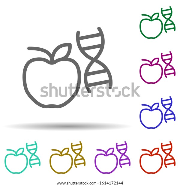 Transgenic Apple Dna Multi Color Style Stock Vector (Royalty Free ...