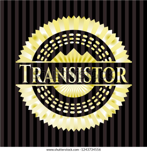 Transistor Gold Shiny Emblem Stock Vector (Royalty Free) 1243734556 ...
