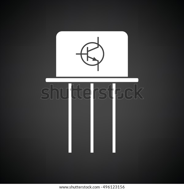 Transistor Icon Black Background White Vector: เวกเตอร์สต็อก (ปลอดค่า ...